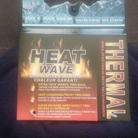 Heat Wave | Accessories | Brand New With Tags Navy Blue Insulated Hood ...